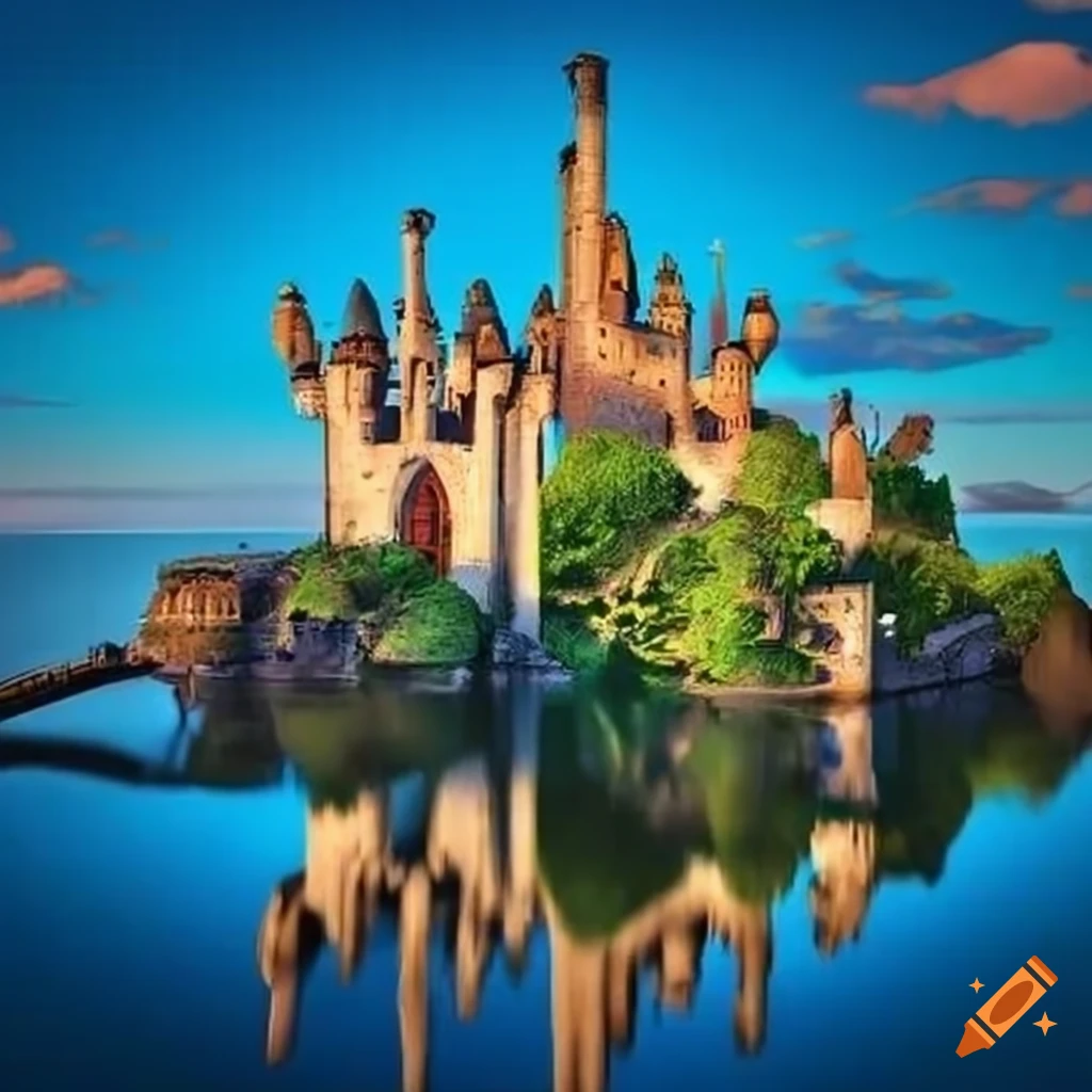 Norwegian floating on cloud fairytale castle on Craiyon