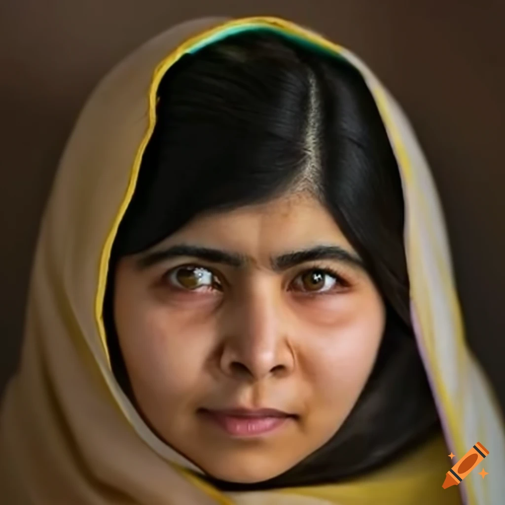 Portrait of malala on Craiyon