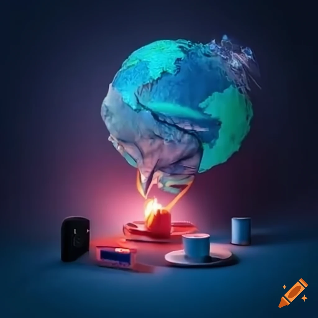 Abstract representation of the internet on Craiyon