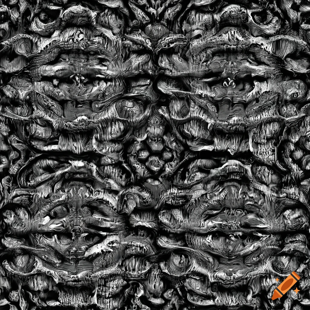 Seamless black and white rib texture on Craiyon
