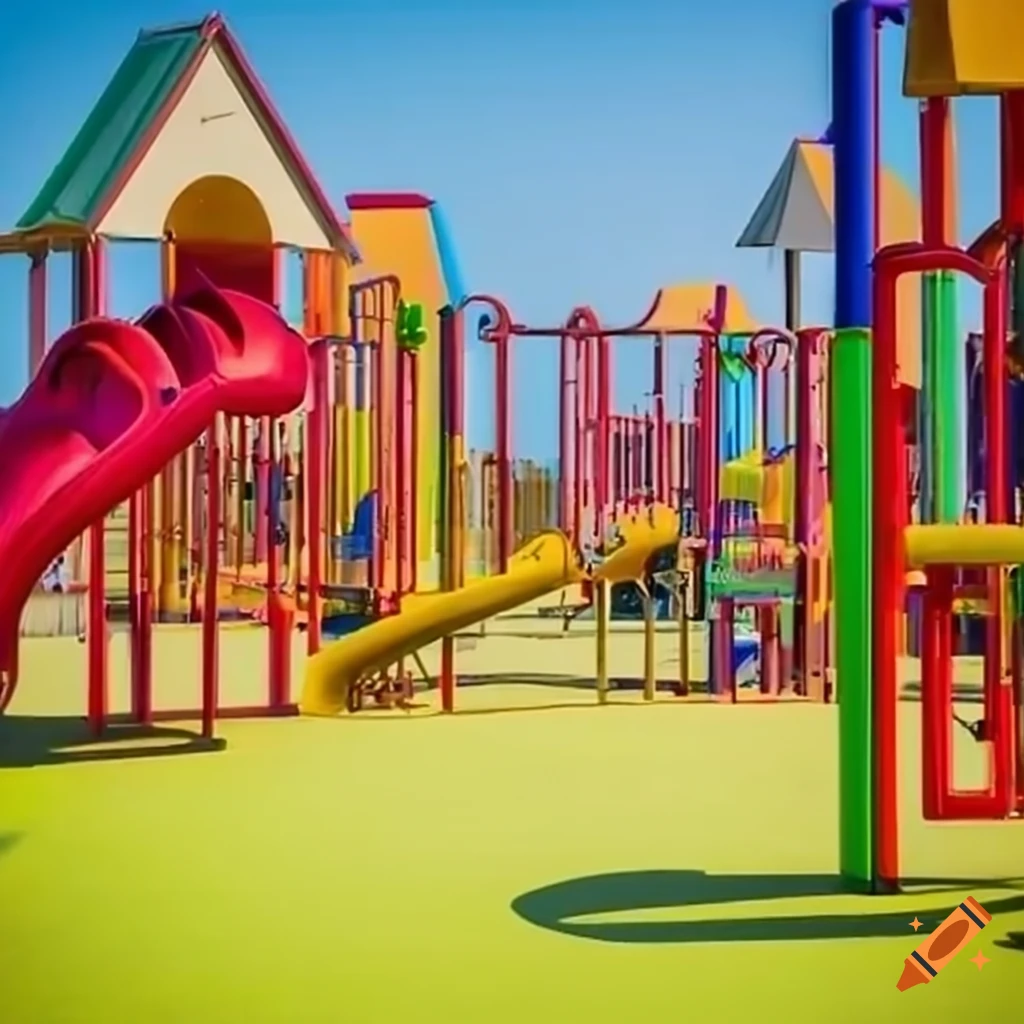 Colorful playground for kids on Craiyon
