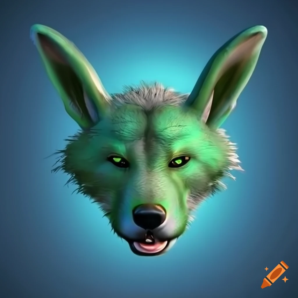 3d art of a rabbit fighting a wolf