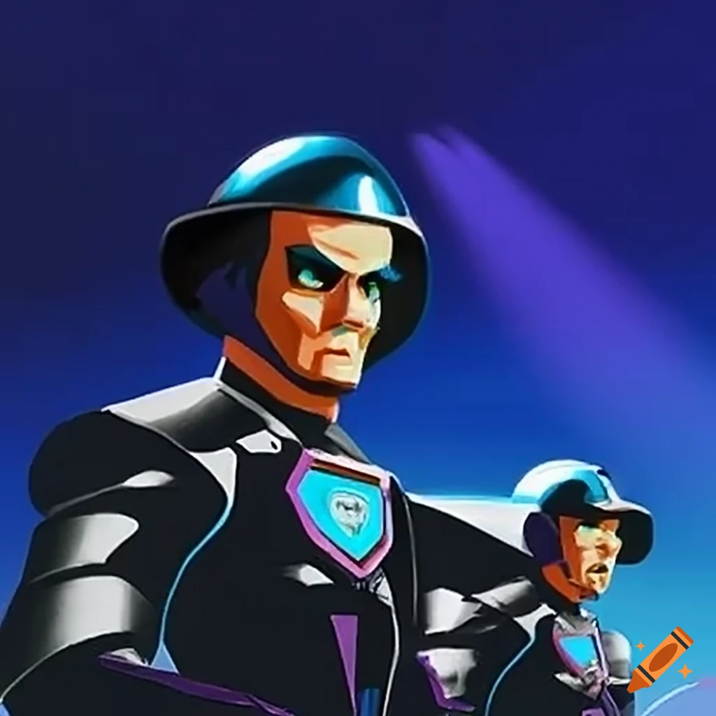 Animated depiction of buck rogers enemies on Craiyon