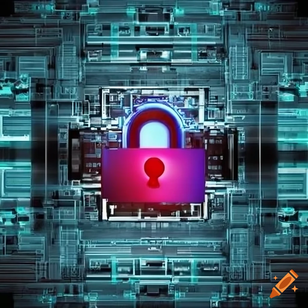 Abstract image representing computer security on Craiyon
