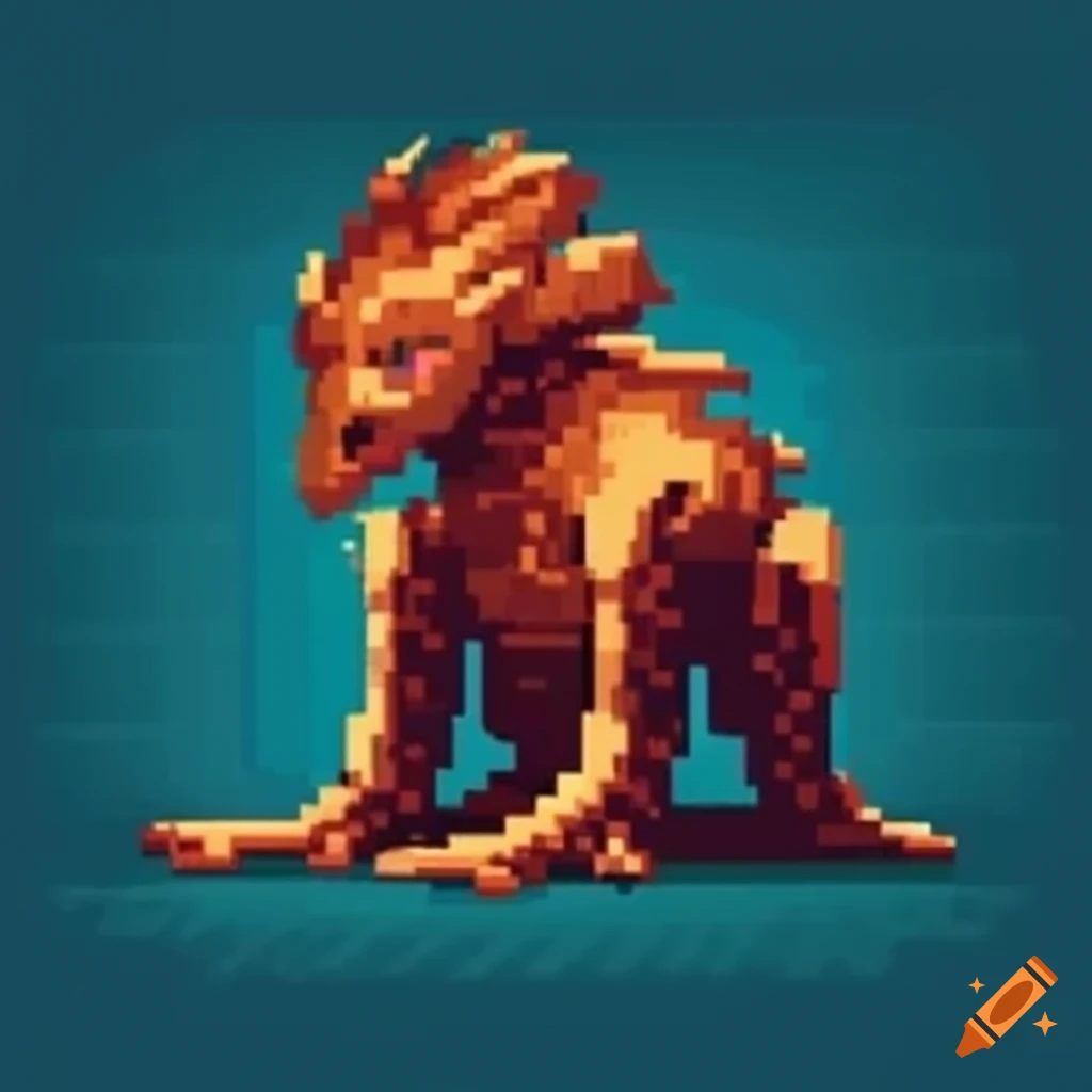 Pixel art depiction of a prehistoric metroidvania game on Craiyon Pixel art depiction of a prehistoric metroidvania game on Craiyon