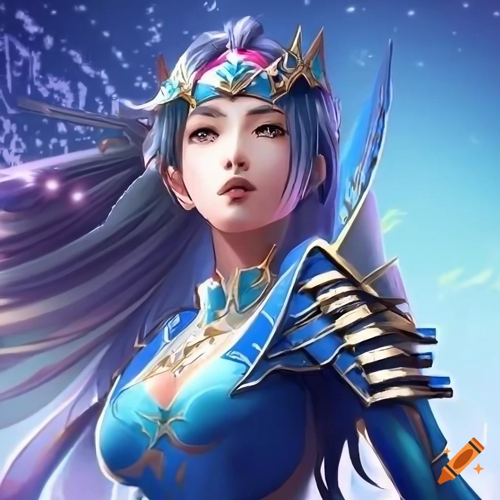 Detailed cg illustration of a female warrior queen on Craiyon