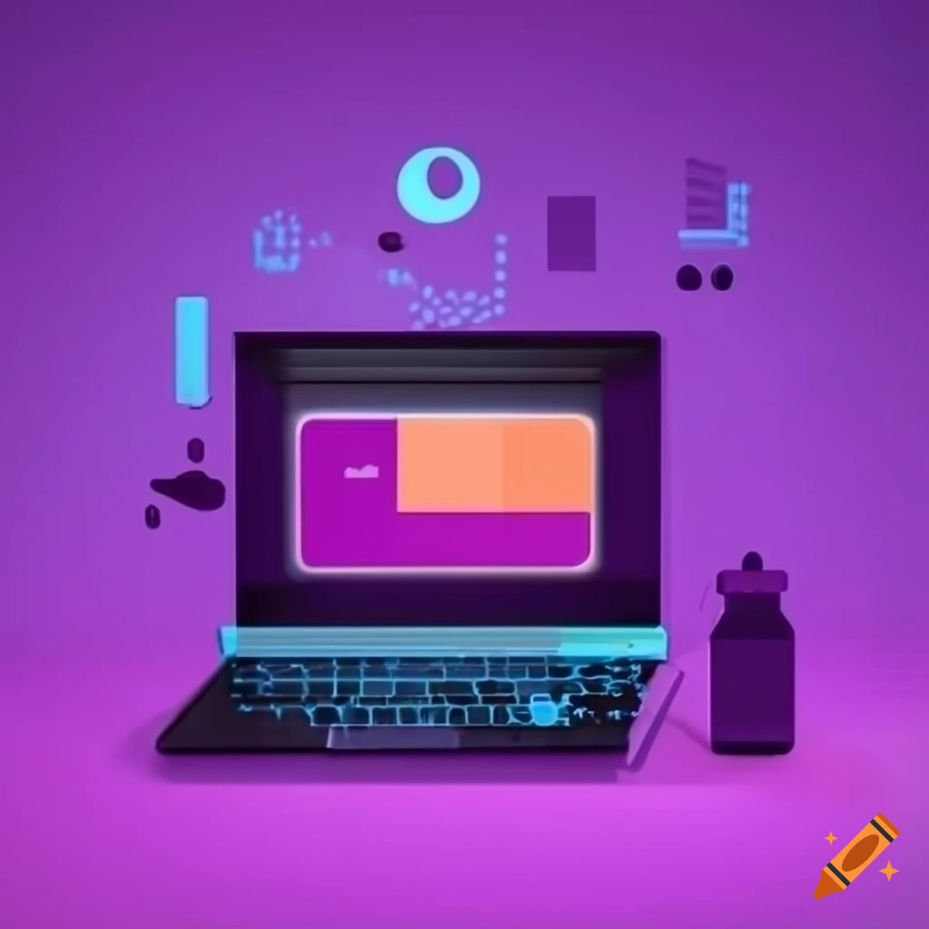 Purple background with ai for education