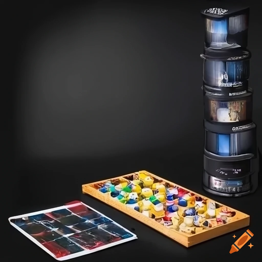 Neatly arranged board game boxes with a title "jeux solo" on Craiyon