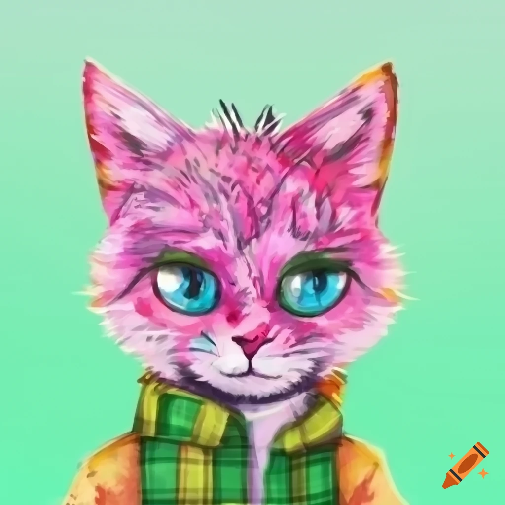 Ferret with punk rock style on Craiyon