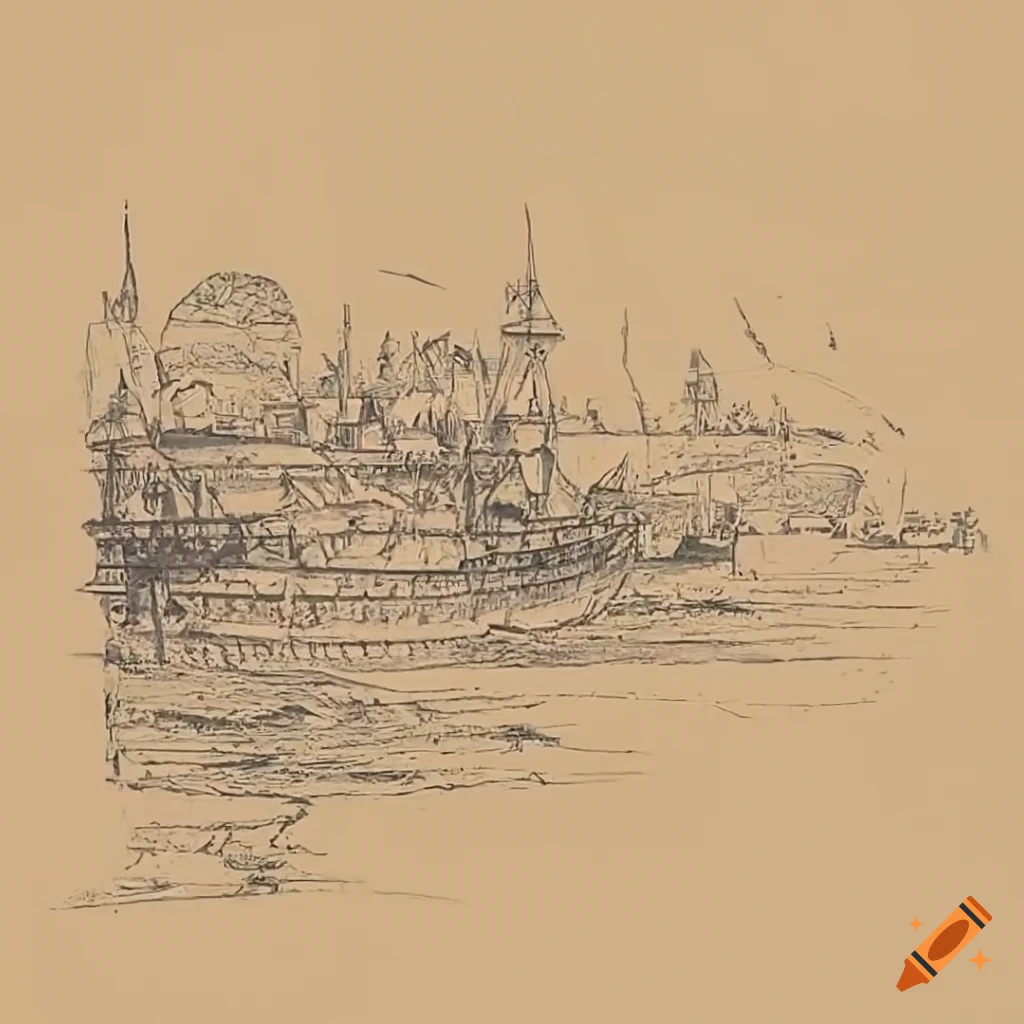 Detailed image of merchant vessels in ottoman constantinople on Craiyon