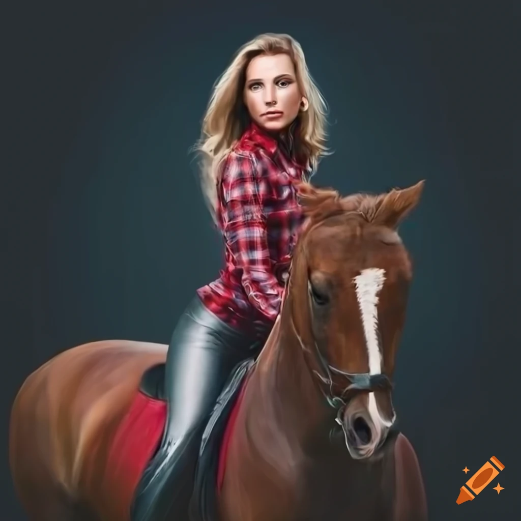 Heroine on horse in snowy mountains on Craiyon