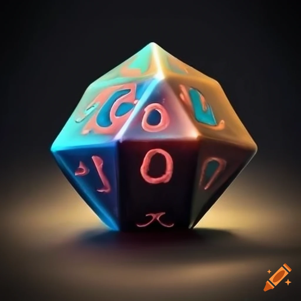 Fantasy dice on Craiyon