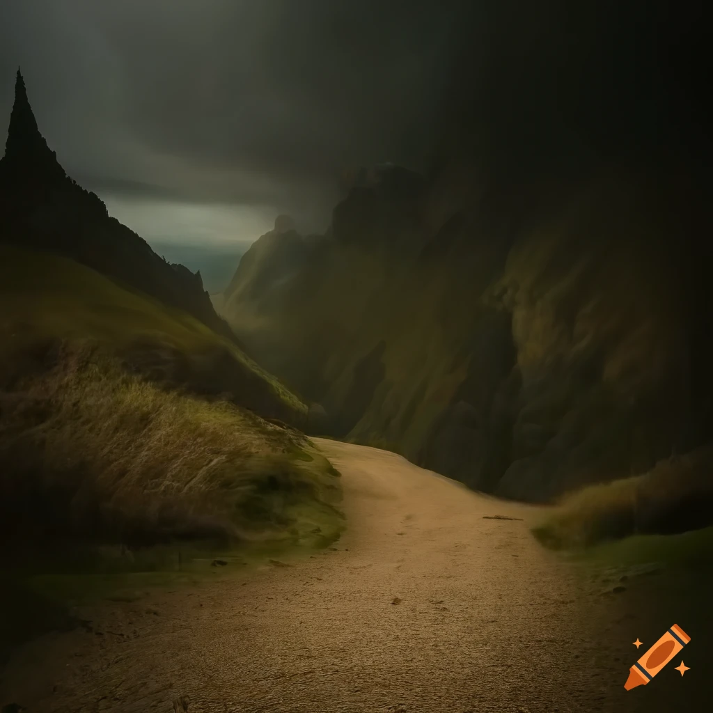 Illustration of malacoda leading dante and virgilio in inferno on Craiyon