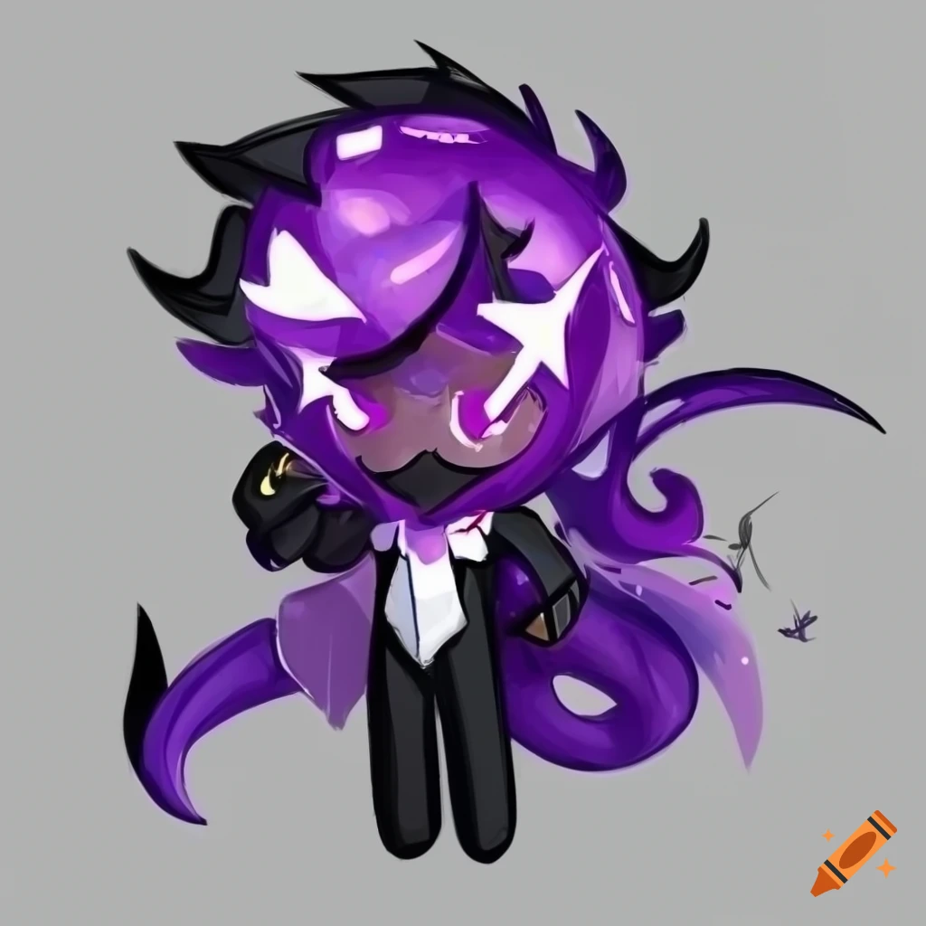 Chibi male cookie run character, starving venom cookie on Craiyon