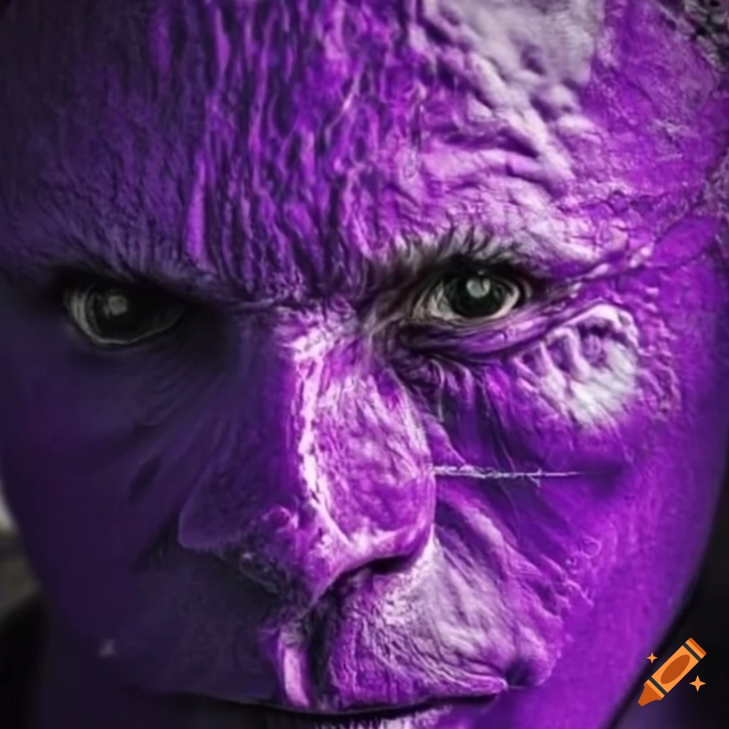 Abstract art of a purple figure on Craiyon