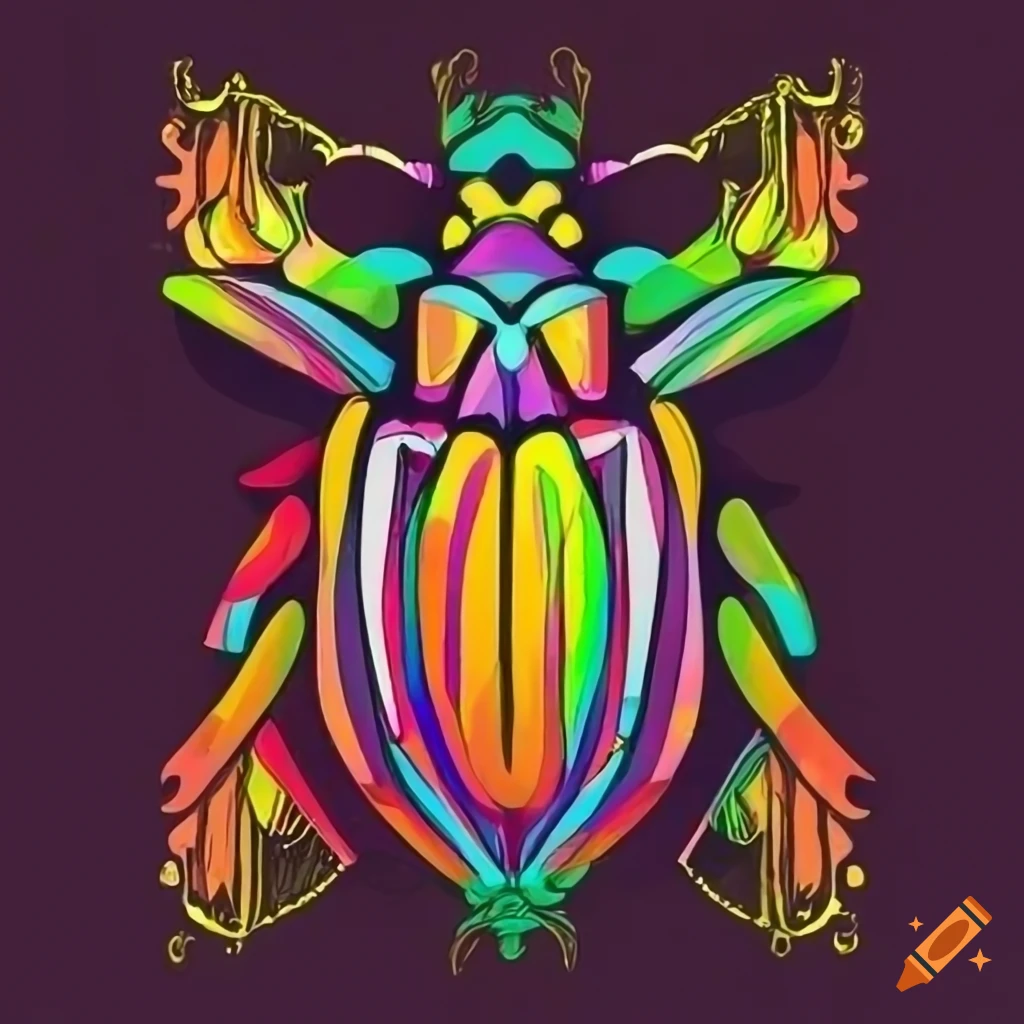Detailed line art of insects with human faces interacting in watercolor ...