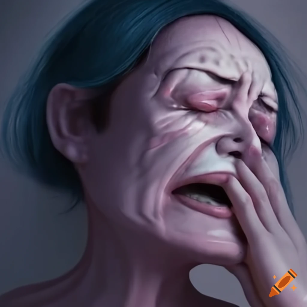 Surreal scene with a hopeless embrace in bright colors on Craiyon