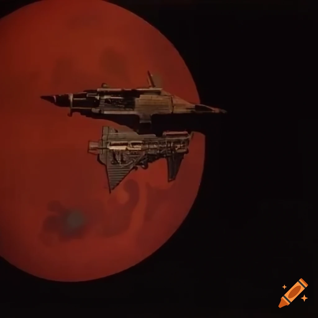 Sci-fi spaceship with gatling laser guns on Craiyon