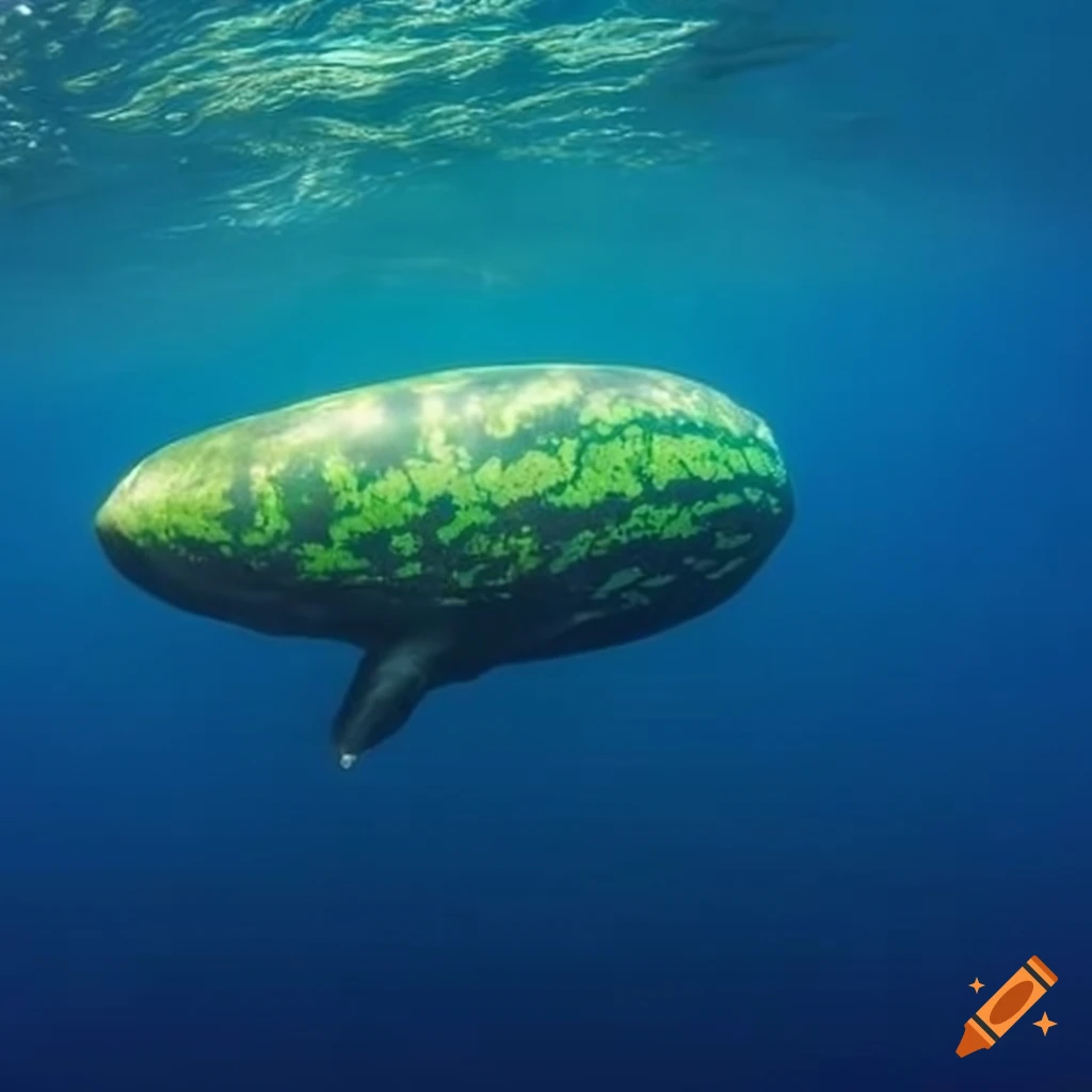 Underwater photo of a whale floating in the ocean on Craiyon