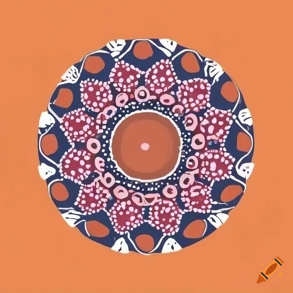 Minimalistic Australian Indigenous design art on Craiyon