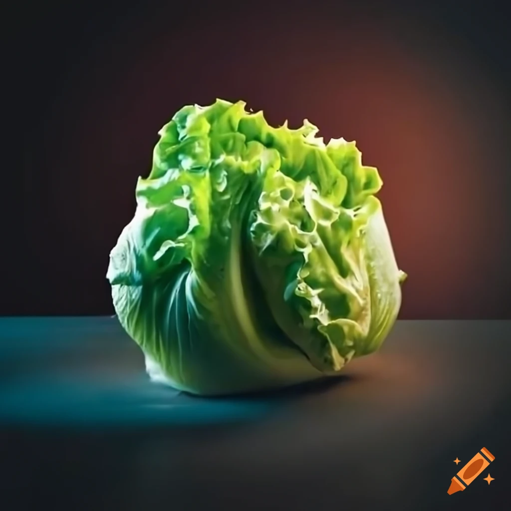 Fresh lettuce leaf on Craiyon