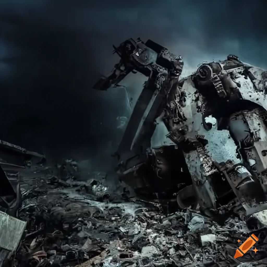 Wreckage of a massive war machine