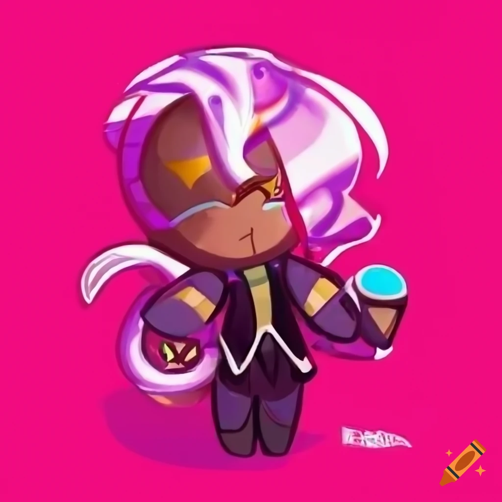 Cookie run character with potion bottle theme on white background on ...