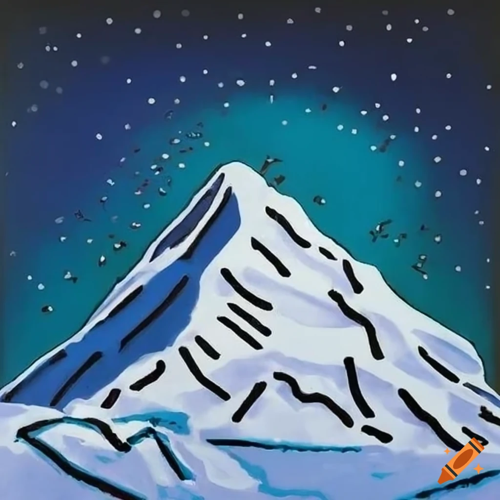 Keith Haring's skiing artwork on Craiyon