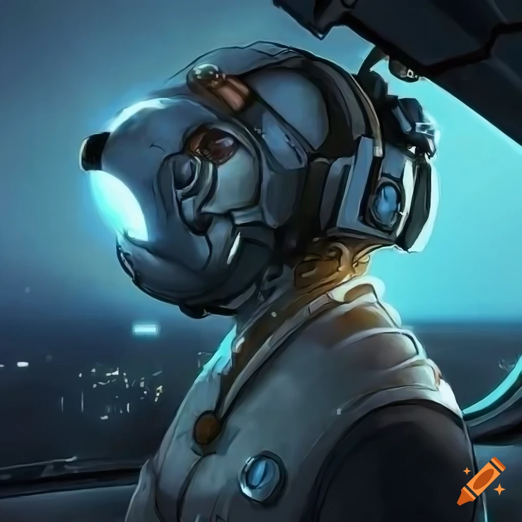 Detailed japanese art of a human pilot in a futuristic cockpit on Craiyon