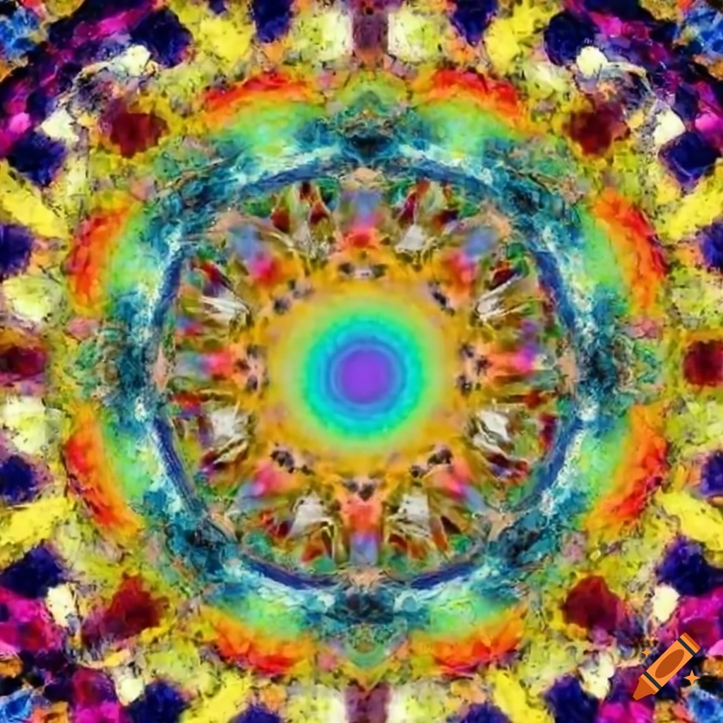 Sacred geometry inspired by lsd visuals on Craiyon