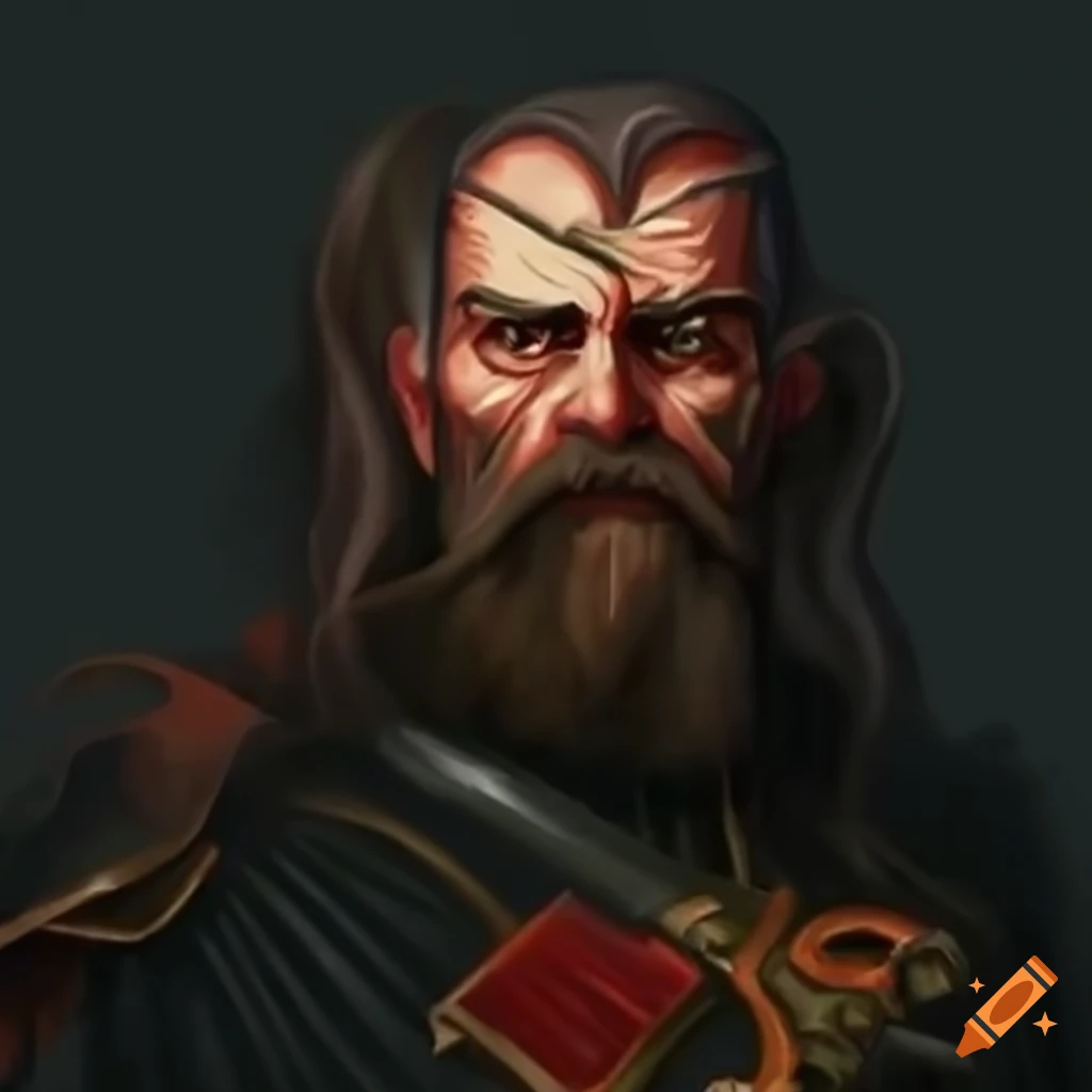 Cosplayer as a necromancer wizard with handlebar mustache on Craiyon