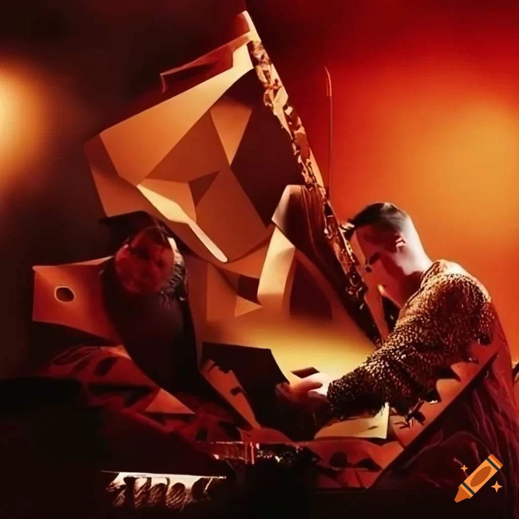 Album cover with geometric patterns