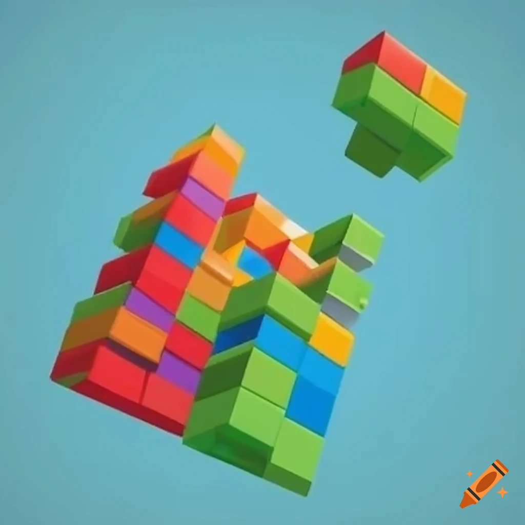 Iconic tetris puzzle game with vibrant colors and shapes on Craiyon