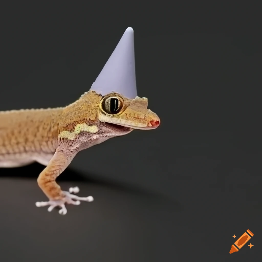 Gecko wizard with long white beard and staff on Craiyon