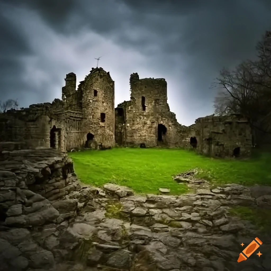 Castle ruins on Craiyon