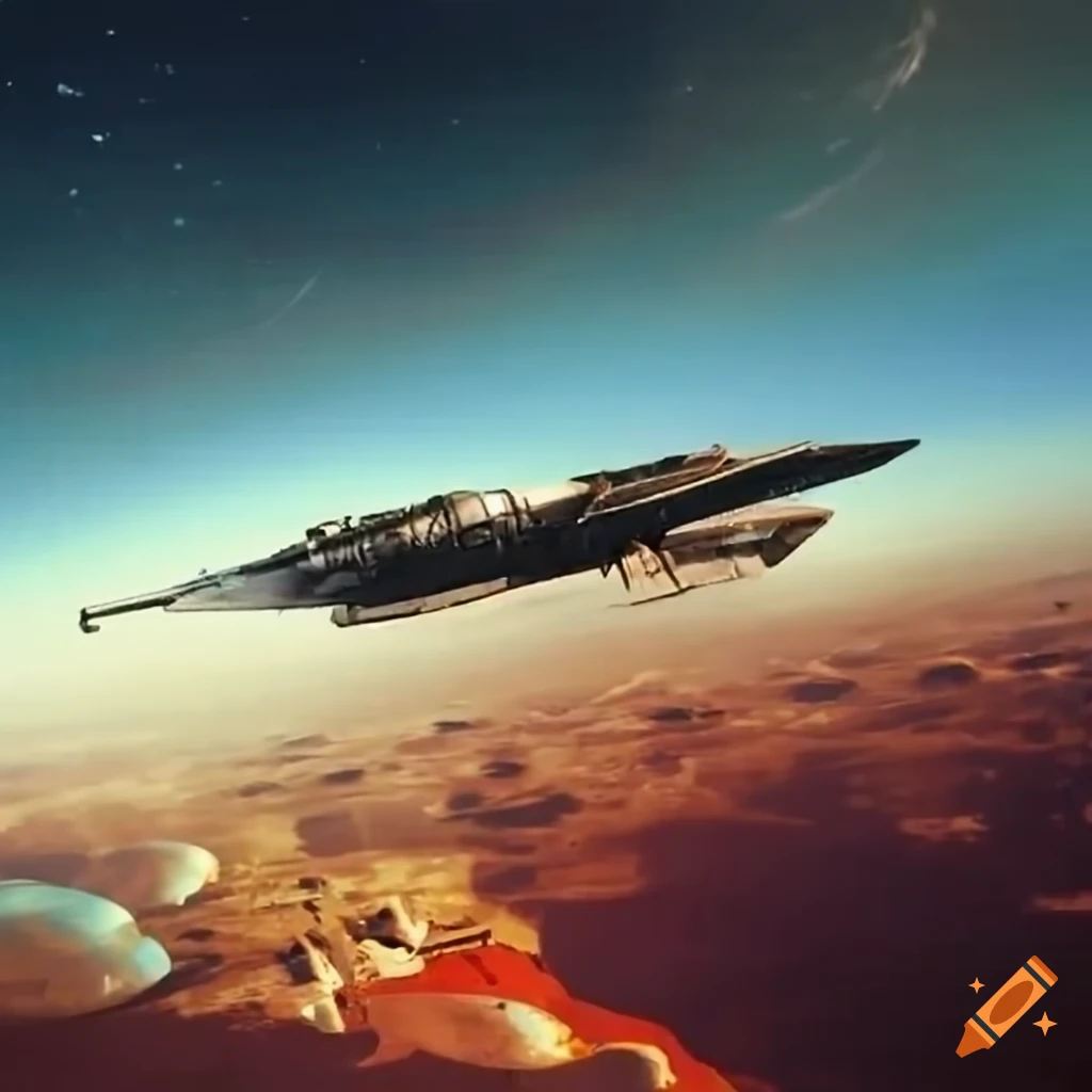 Sci-fi space fighter in dazzling camouflage