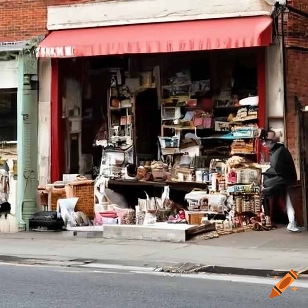 High street store front on Craiyon