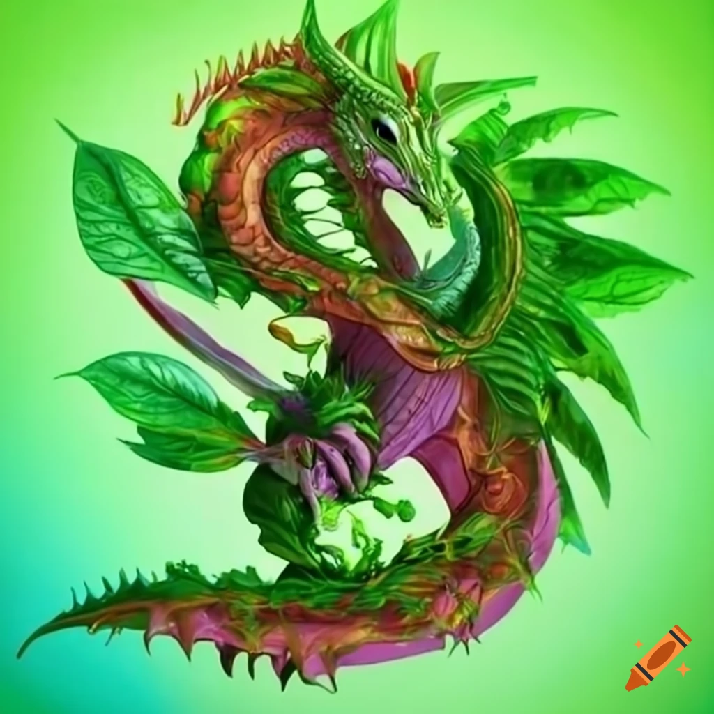 Create a happy young, emerald green dragon with kind eyes in a forest ...