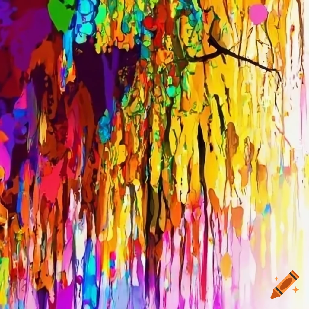 Colorful tree painting on Craiyon