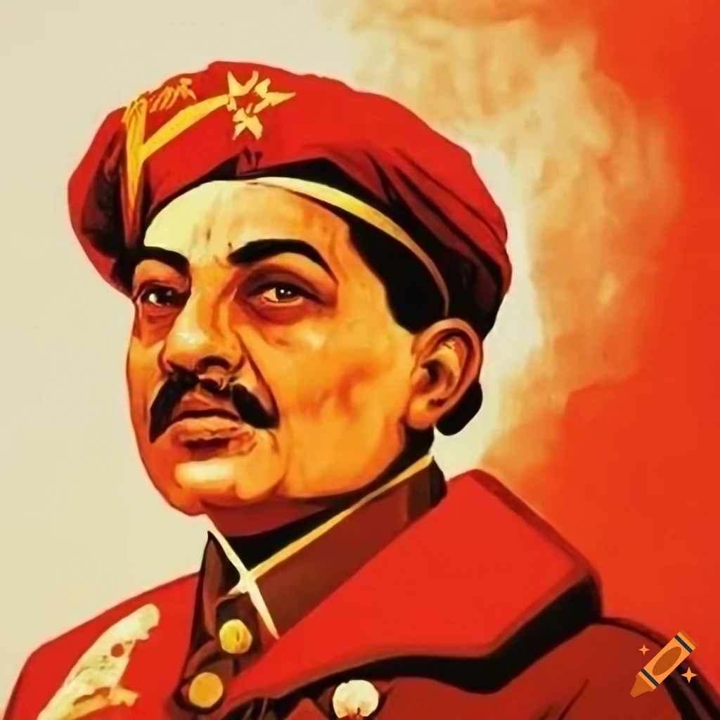 Soviet indian propaganda artwork on Craiyon