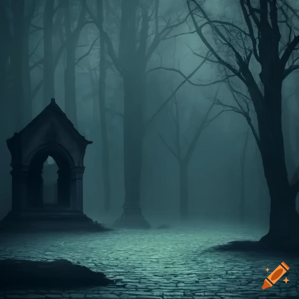 Gothic misty scene on Craiyon