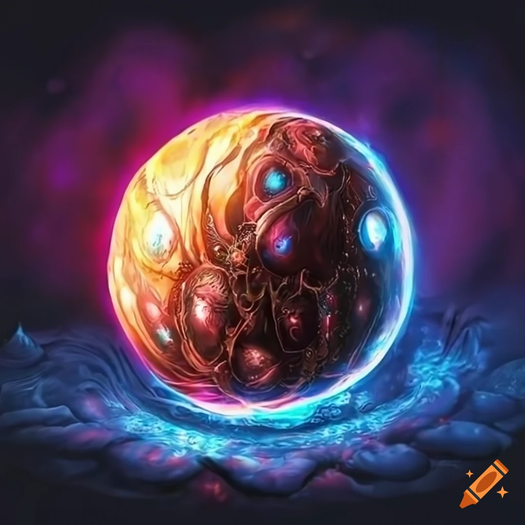 Image of a fantasy orb on Craiyon