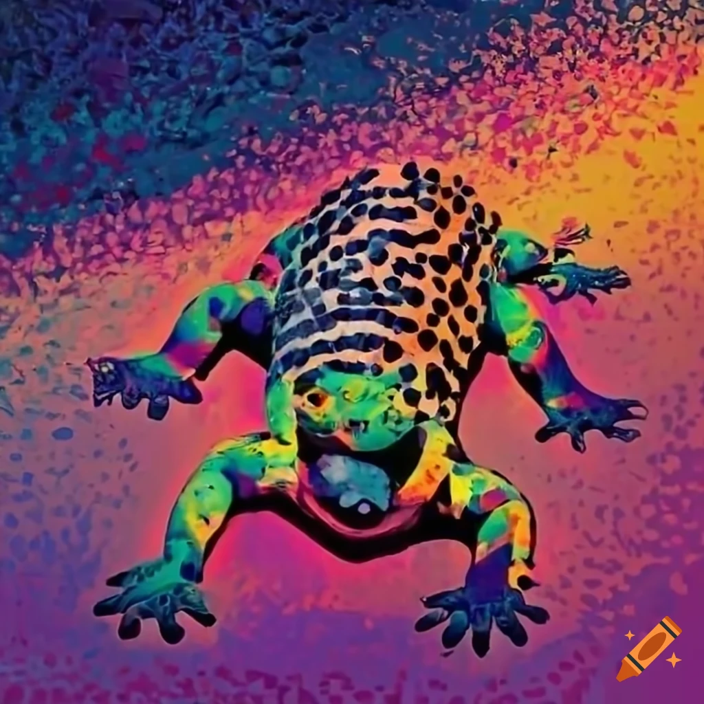 Breviceps amphibian in watercolor on Craiyon
