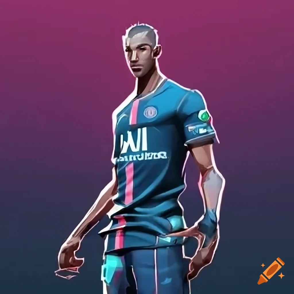 Personnage de valorant avec maillot du paris saint germain on Craiyon