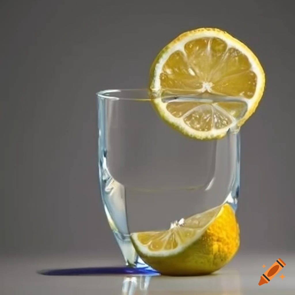 Glass of refreshing lemon drink