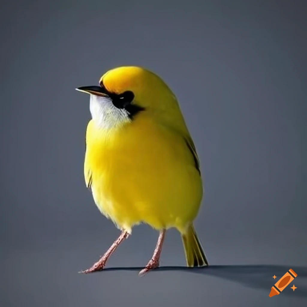 Yellow bird sitting on a branch