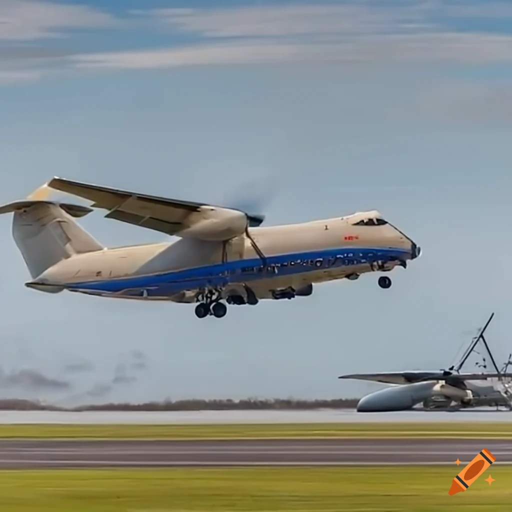 Antonov-an224 landing at perth international airport