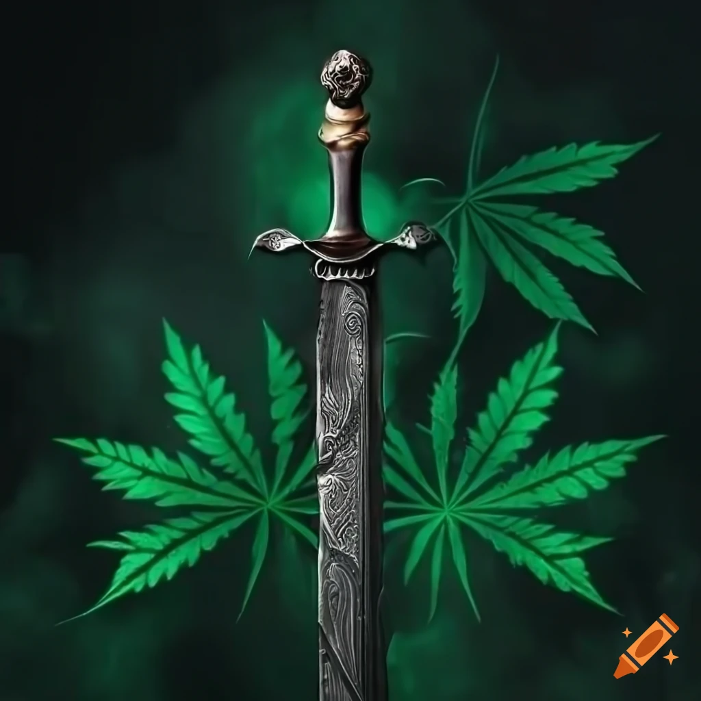 Artistic symbols and smoke associated with marijuana on Craiyon