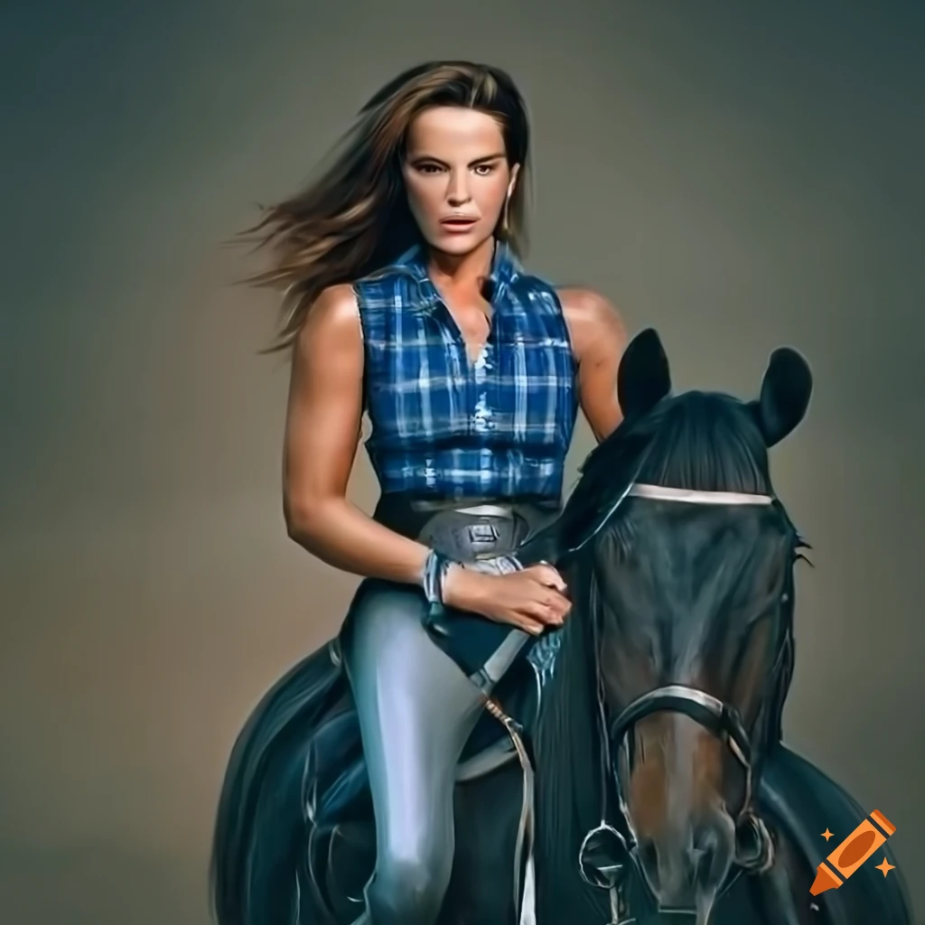 Detailed horse-rider photograph featuring actress kate beckinsale on ...