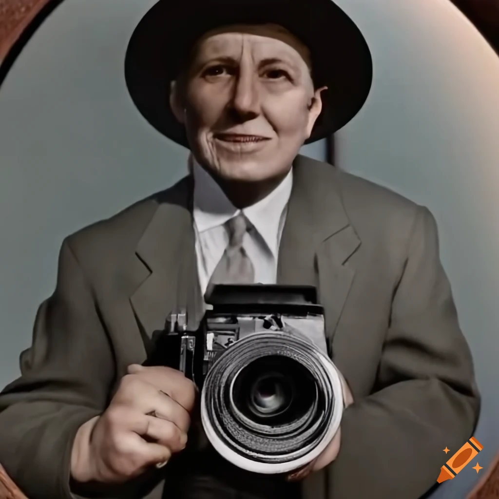 1940s paparazzi photographer taking a photo with flash on Craiyon